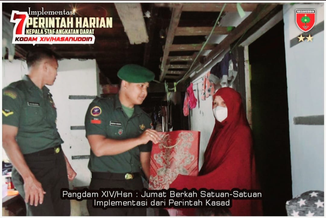 Pangdam XIV/Hsn : Jumat Berkah Satuan-Satuan, Implementasi Dari Perintah Kasad - PedomanRakyat.co.id
