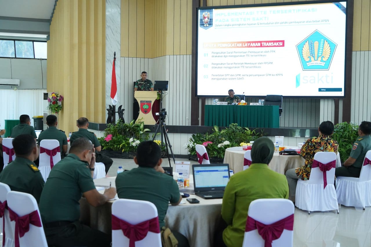 Wakili Pangdam XIV/Hsn, Kasdam Buka Sosialisasi dan Aktivasi TTE di Lingkungan Kodam XIV/Hsn ...